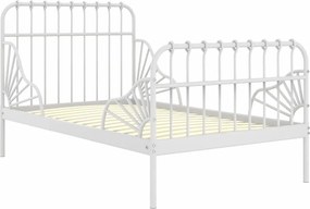 Prodloužitelný rám postele bílý kov 80 x 130/200 cm 324741