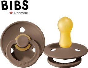 BIBS Dudlík Dark Oak S – přírodní kaučuk pro novorozence (0m+)