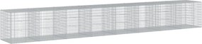 Gabionový koš s víkem 800 x 100 x 100 cm pozinkované železo 3295204