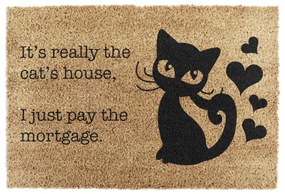 Rohožka z kokosového vlákna 40x60 cm It's Really the Cats House – Artsy Doormats