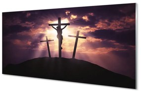 Obraz na skle Jesus cross 140x70 cm