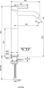 Ideal Standard CeraLine - Umyvadlová baterie | černá