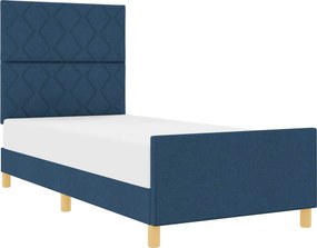 Rám postele s čelo Modrá 100 x 200 cm textil 3344787