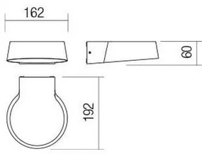 Redo 90046 - LED Venkovní nástěnné svítidlo PHASER LED/12W/230V IP54
