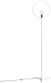 OnaDnes -20% Nordic Design Bílá kovová stojací lampa Wheel