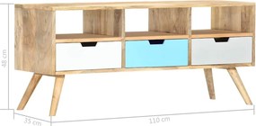 TV stolek 110 x 35 x 48 cm masivní mangovníkové dřevo 286484