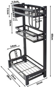 Verk Group Kuchyňský regál v podkroví organizér kuchyňského stojanu