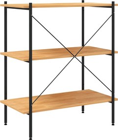 3patrový regálový díl černý a dubový 80 x 40 x 92 cm 336340