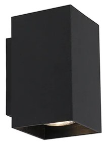 Moderní nástěnná lampa černý čtverec - Sandy