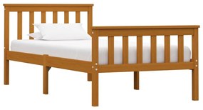 Rám postele medově hnědý masivní borovice 100 x 200 cm,  283239 HangarStore.cz