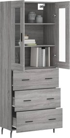 Skříň highboard šedá sonoma 69,5 x 34 x 180 cm kompozitní dřevo 3198423
