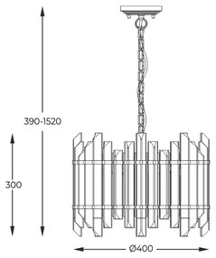 Zuma Line Luxusní křišťálový lustr Alexandria Ø40 cm