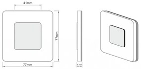 LDST SW-01-CB-BZ8 - LED schodišťové svítidlo SWIFT 8xLED/1,2W/230V lesklá černá