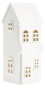 Keramický svícen domeček Byn nr 5 White Storefactory Scandinavia