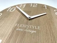 Flexistyle z228 - nástěnné hodiny z přírodního dubu s průměrem 30 cm