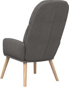 Relaxační křeslo tmavě šedé textil 340991