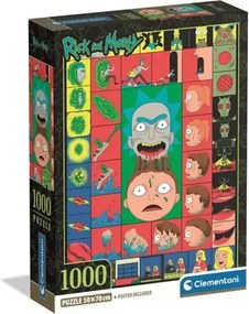 CLEMENTONI Puzzle RickMorty: Ikonické momenty / 1000 dílků / od 14 let