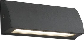FAN LED-W-SHELBY-170 Venkovní nástěnné svítidlo LED SHELBY antracit hliník 6W 670lm CCT IP54 6x17x3,2 cm - FANEUROPE