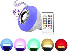 Verk Group Led barevná žárovka rgb reproduktor bluetooth dálkové ovládání