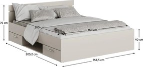 Postel MICHIGAN NEW 160x200, kašmír Kondela 0000409781