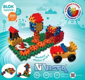 SEVA Stavebnice BLOK Twister 1 / 155 dílků / od 3 let