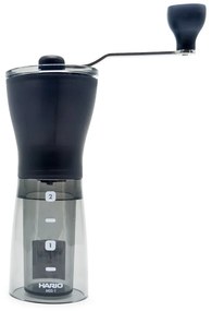 Ruční kávomlýnek Hario Mini Mill Slim PLUS – s keramickými kameny a nastavitelnou hrubostí, perfektní na cesty