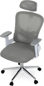 Ergonomická kancelářská židle EMILIE - šedá síťovina