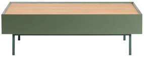 OnaDnes -20% Světle zelený dubový konferenční stolek Teulat Arista 110 x 60 cm