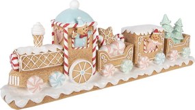 Vánoční dekorace perníkový vláček Gingerbread Train - 47*10*17 cm