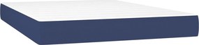 Box spring postel s matrací modrá 140x200 cm textil 3140383