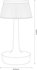 Stolní lampa Easy, 1x transparentní stínítko, b