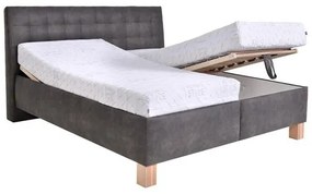 Čalouněná postel Victoria 160x200, šedá, včetně matrace