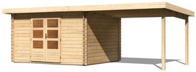Dřevěný zahradní domek BASTRUP 7 s přístavkem Lanitplast