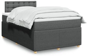 Box spring postel s matrací tmavě šedá 120x190 cm textil