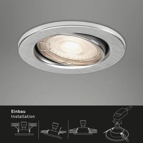 Briloner 7144-039-Sada 3xLED Koupelnové podhledové svítidlo 1xGU10/4W/230V IP23