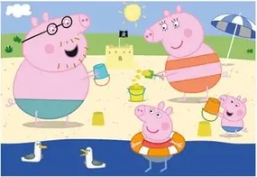 DINO Puzzle Prasátko Peppa: Na dovolené / 2x48 dílků / od 5 let