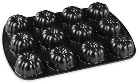 Nordic Ware Forma na 12 báboviček Bundt stříbrná 12 x 60 ml