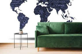 Tapeta mapa světa - 150x100 cm
