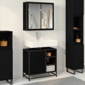 Sada koupelnového nábytku 2 ks Černý dub 65 x 33 x 60 cm 3402404