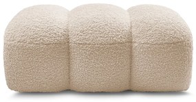 Béžová podnožka z textilie bouclé Hippolyte – Bobochic Paris