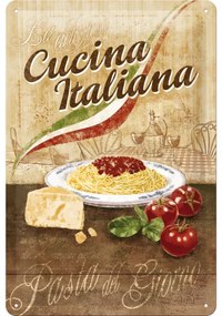 Postershop Plechová cedule - Cucina Italiana - 30x20 cm