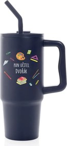 Personalizovaná nerezová termoska s barevným víčkem pro paní učitelku/pana učitele (pomůcky)