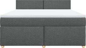 Box spring postel s matrací tmavě šedá 180x200 cm textil 3289053
