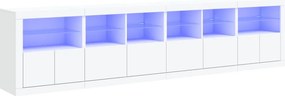 Příborník s LED osvětlením bílý 283 x 37 x 67 cm 3209016
