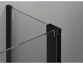 Mexen, Mexen Mist Duo výklopný sprchový kout 100 x 100 cm, černý rám - 8A4-100L-100P-70-70