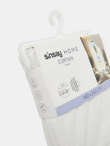 Sinsay - Průhledné záclony na řasící pásce 2 pack - bílá