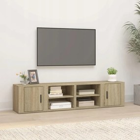 Tv Skříňka 80 X 31,5 X 36 Cm Kompozitní Dřevo dub sonoma 2