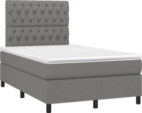 Box spring postel s matrací tmavě šedá 120x200 cm textil 3142002