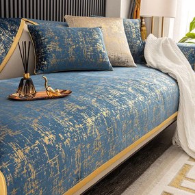 Luxusní přehoz na pohovku, či křeslo se zlatým motivem (M) Barva: D, Rozměry (cm): 90 x 120 cm