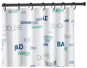 Černá teleskopická tyč na sprchový závěs Wenko Shower Curtain Rod